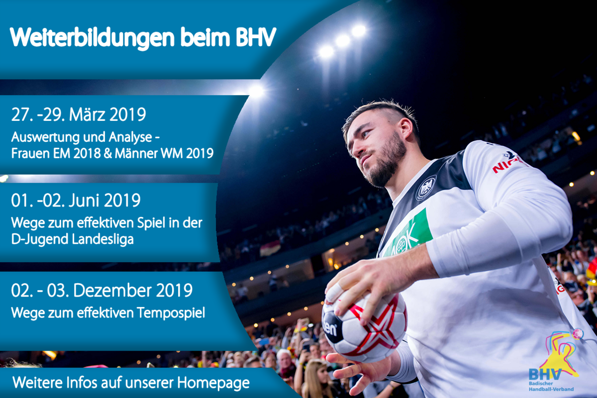 BHV - Badischer Handball-Verband: Fortbildungen des BHV im Jahr 2019
